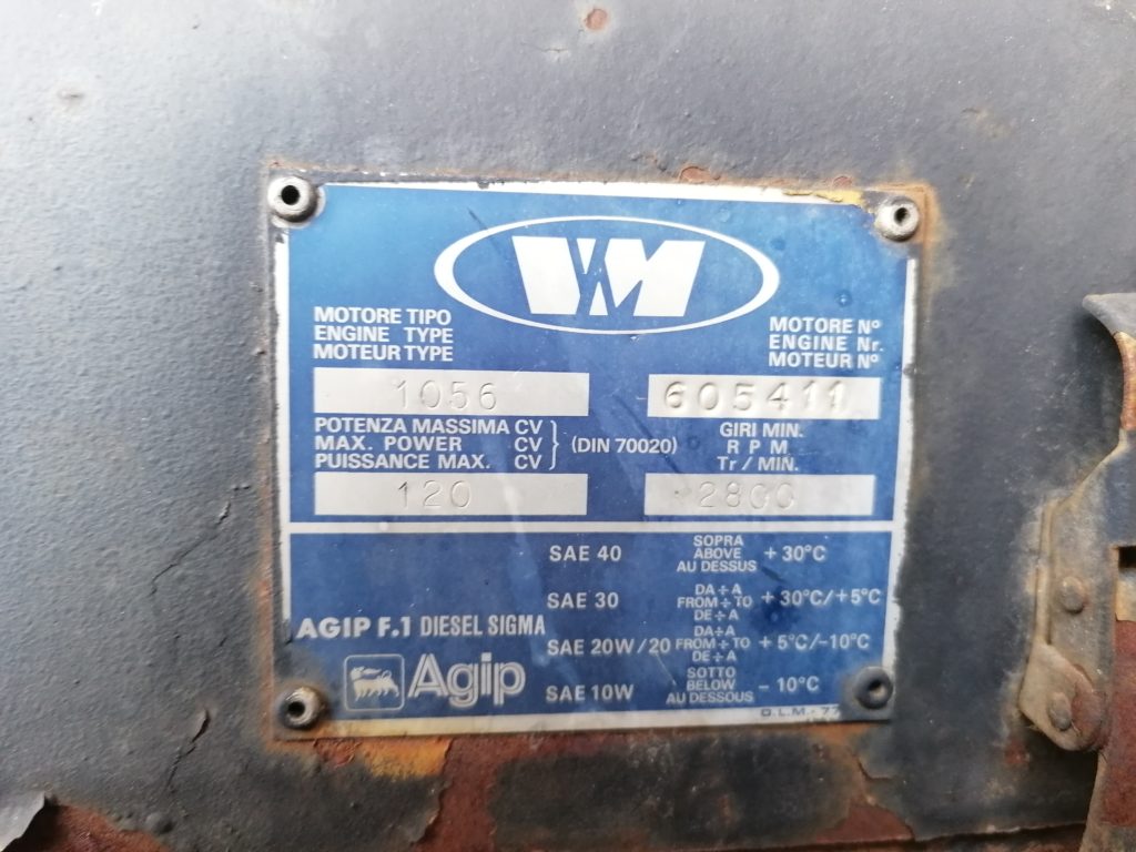 Motore VM 6 cilindri (tipo: 1056) 120cv in vendita